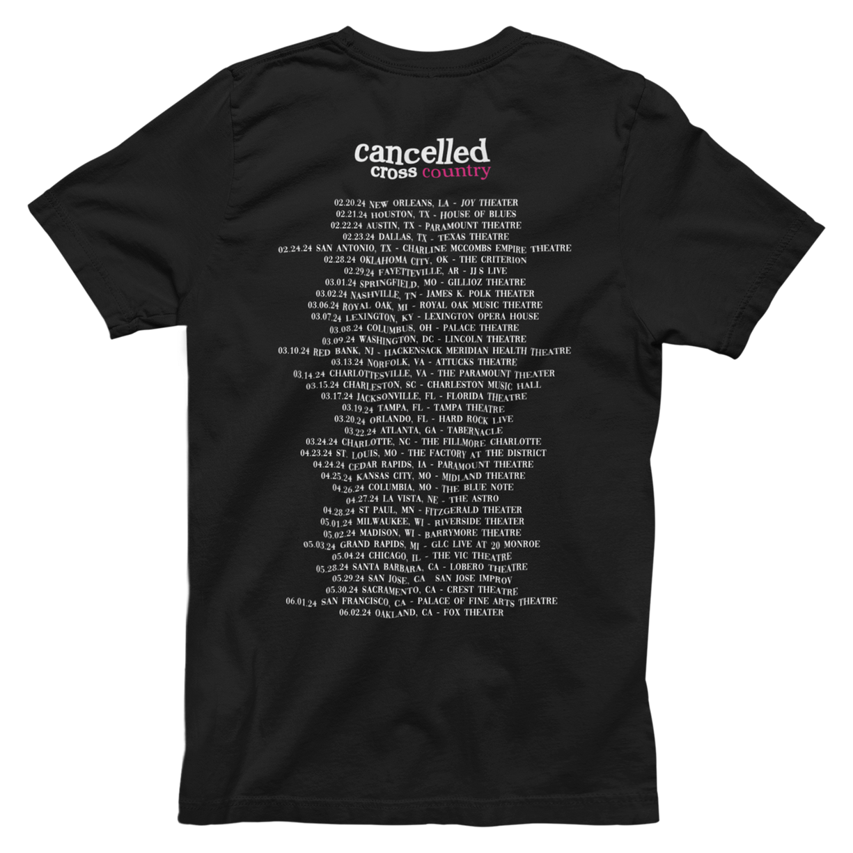 Cancelled Spring '24 Tour Tee – Cancelled Podcast